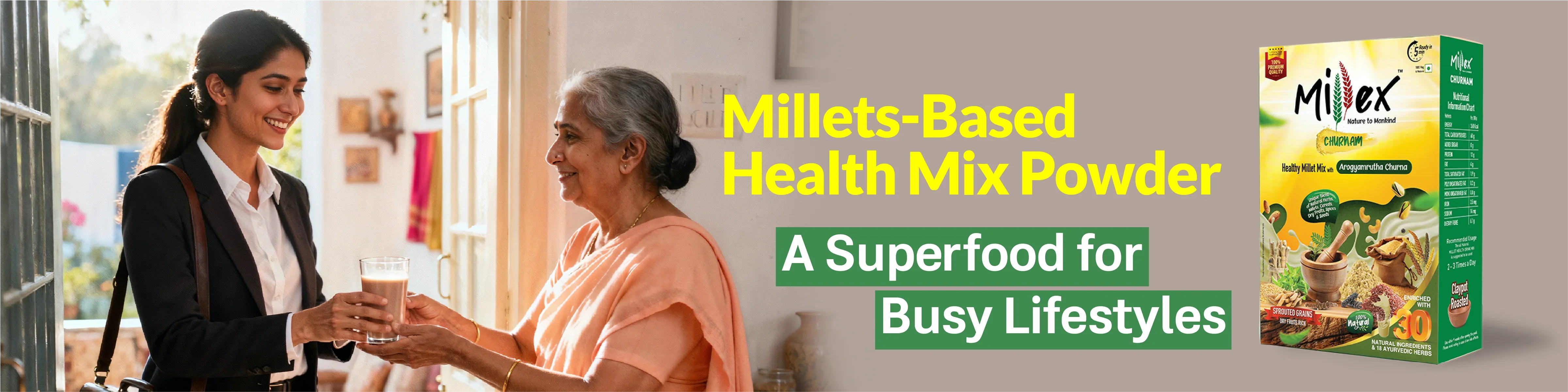 Millex Millet Health Drink Mix – Daily Nutrition Made Easy | High-Fibre ...