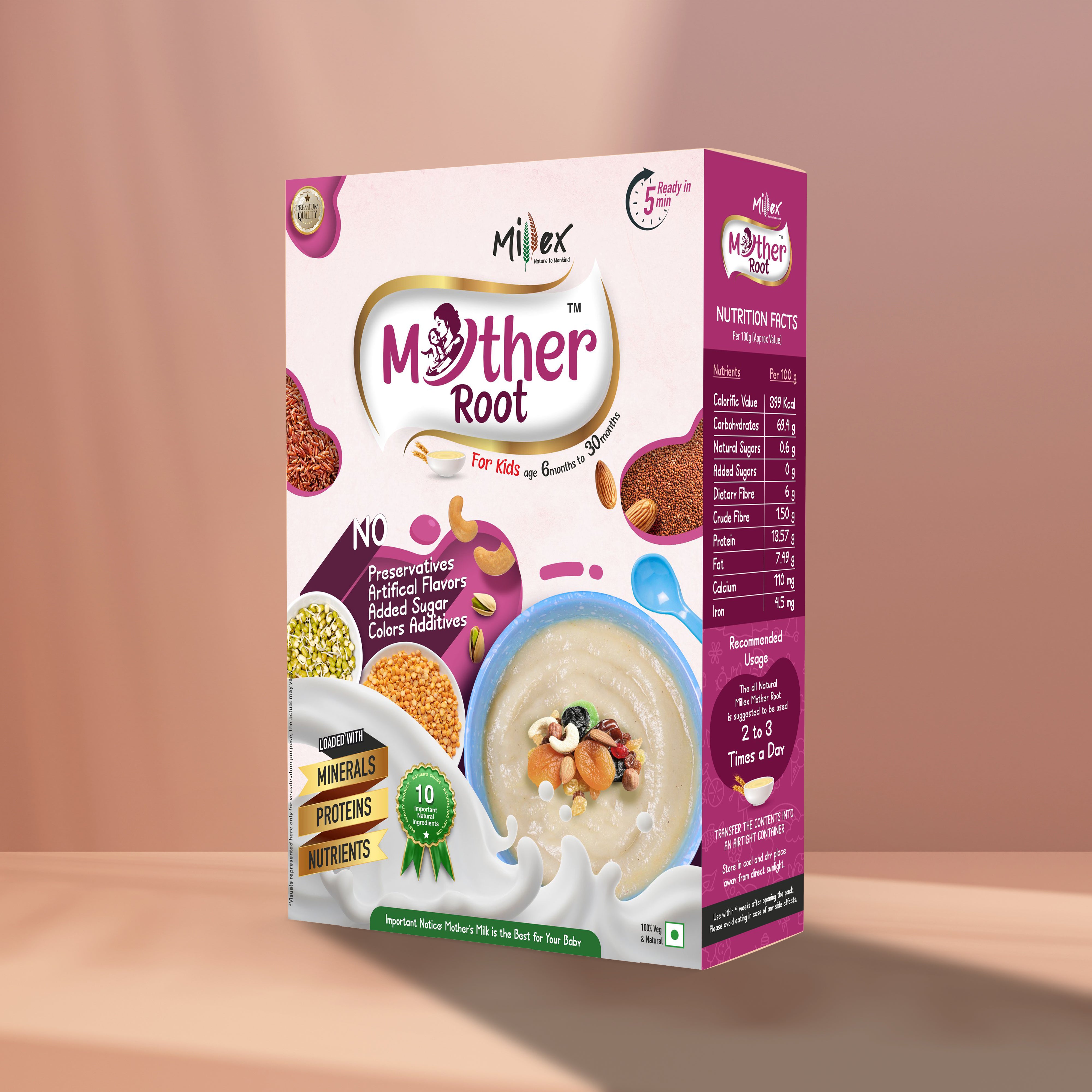 Millex Mother Root |Buy Millet Mix Powder for Babies@ Best Price